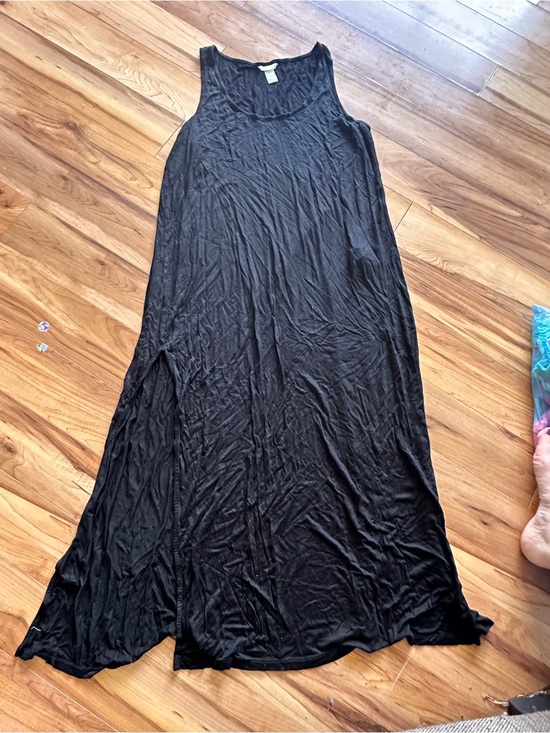 H&M | Dresses | Basic Brand Black Scoop Neck Maxi Dress | Poshmark